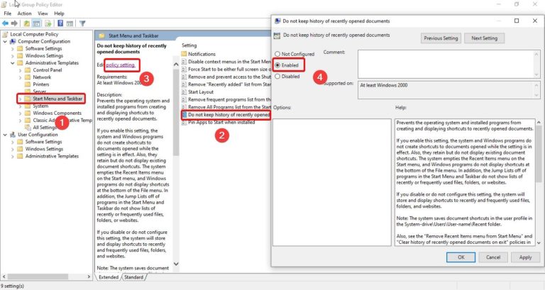 How to Disable Jump Lists in Windows 10? - Technoresult