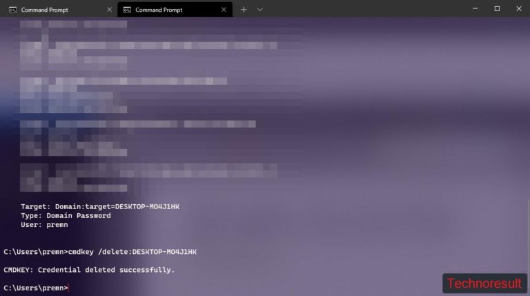 Add or Remove Credentials in Credential Manager using cmd - Technoresult
