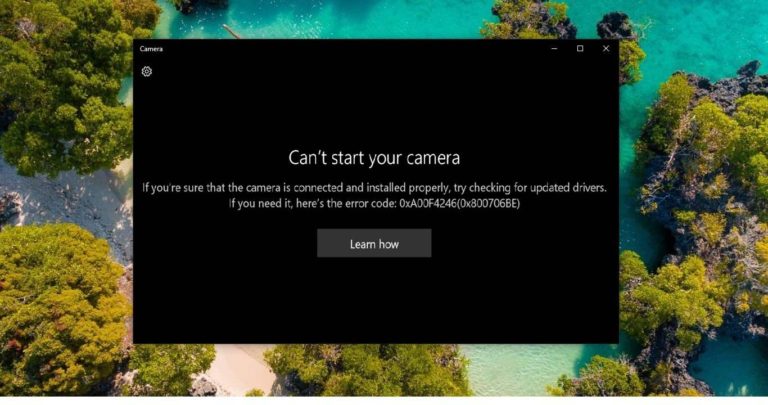 Fix Can’t Start your camera, Error 0xa00f4246 in Windows 10 - Technoresult
