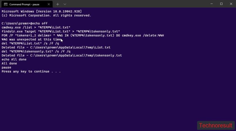 How to Clear Windows Credentials Using Command Prompt? - Technoresult