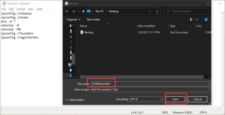 How to Create Batch file to fix Network issues in Windows 10? - Technoresult