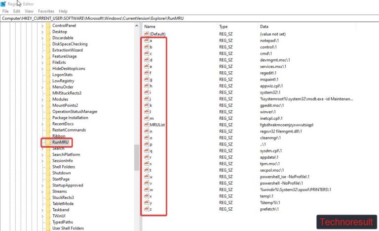 Clear Run Command Dialog History in Windows 10 - Technoresult