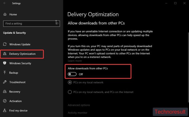 How To Disable Service Host Delivery Optimization In Windows 10 Technoresult