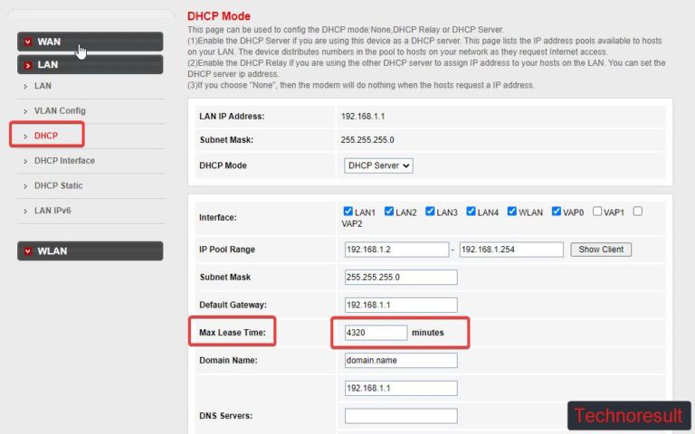 How to Modify DHCP Lease Time on Your Router? - Technoresult