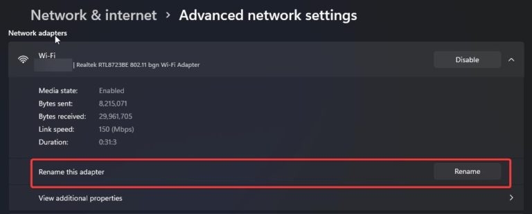 Rename Wi-Fi Network adapter name in Windows 11 - Technoresult Rename Wi-Fi Network adapter name in Windows 11 - Technoresult