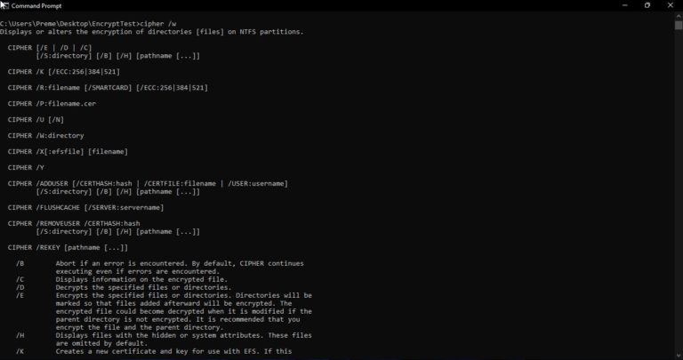 Encrypt files using Command Prompt in Windows 11? - Technoresult