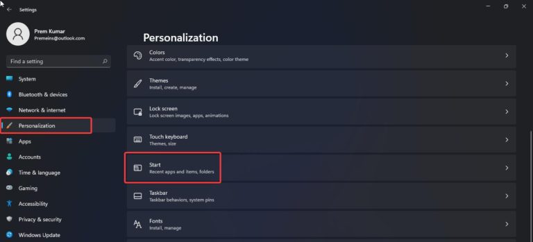 Remove Recent Files from Start Menu in Windows 11 - Technoresult