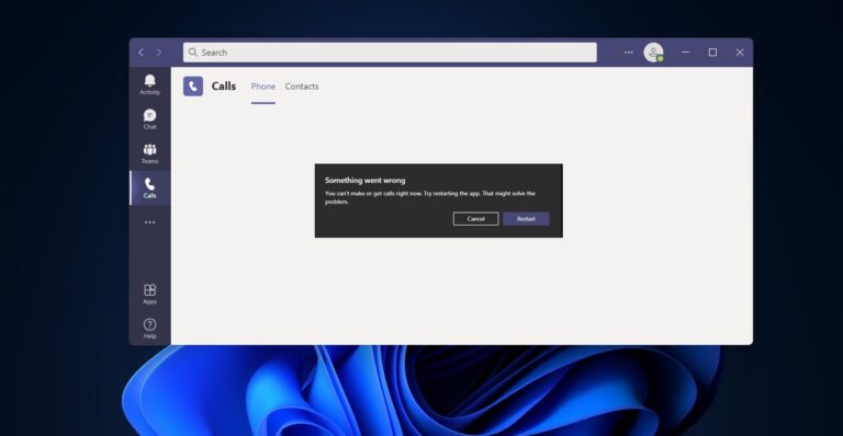 Fix You can't make or get calls right now. Try restarting the app in Teams - Technoresult