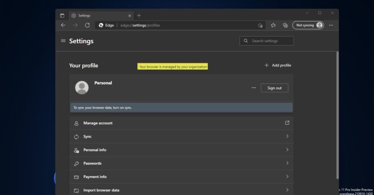 Fix Your Browser is managed by your organization in Edge - Technoresult
