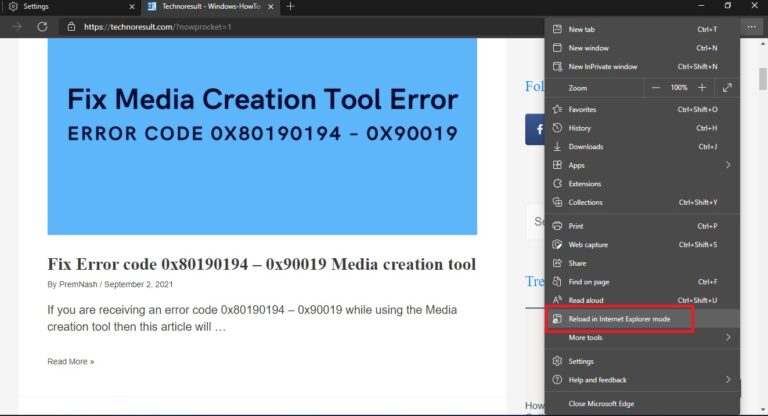 How to Enable Internet Explorer Mode in Edge on Windows 11? - Technoresult