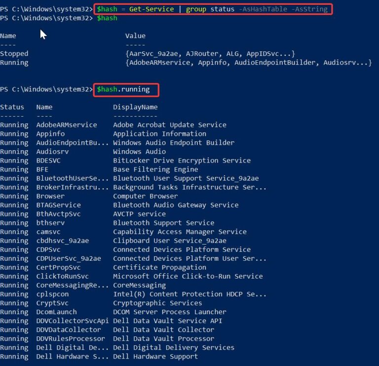 How to Get Running Windows Services list using PowerShell? - Technoresult
