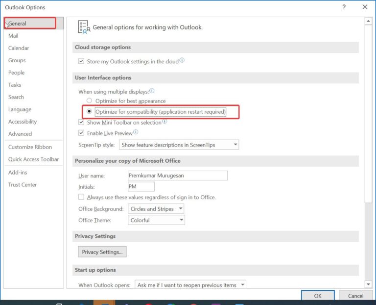 Fix Sensitivity label appearing as separate Window in Outlook 365 - Technoresult
