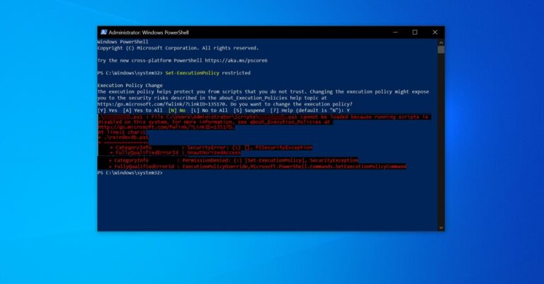 Fix Running Scripts Is Disabled On This System In PowerShell On Windows 
