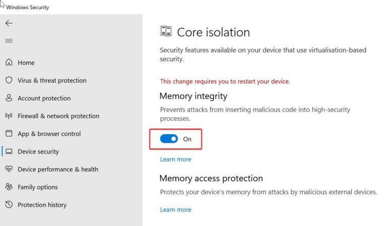 How to Enable or Disable Memory Integrity in Windows 11? - Technoresult