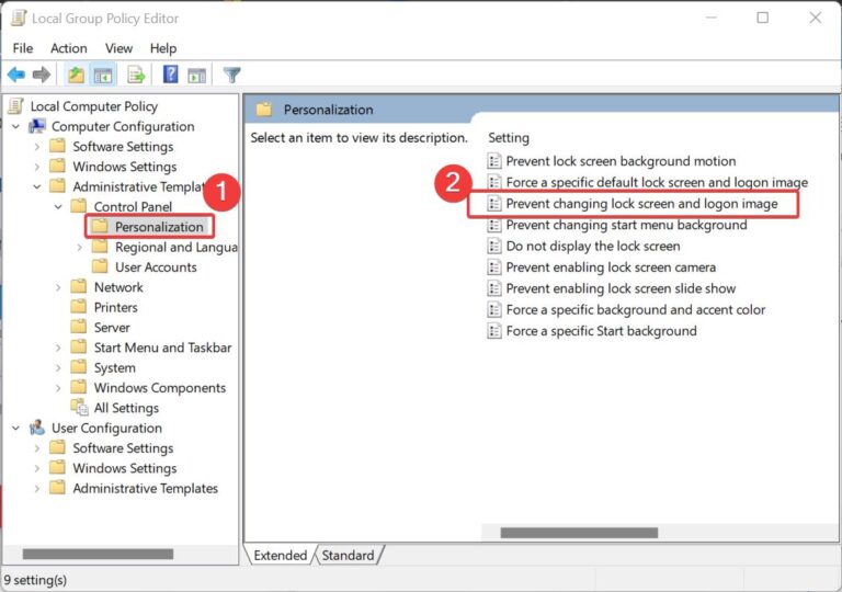 How to Prevent users from Changing Lock Screen Background in Windows 11 ...