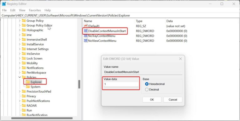 Enable Or Disable Right Click Context Menu In Windows 1110 Technoresult 