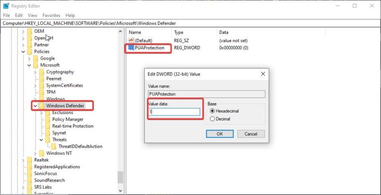 How to Disable/Enable PUA protection in Microsoft Defender? - Technoresult