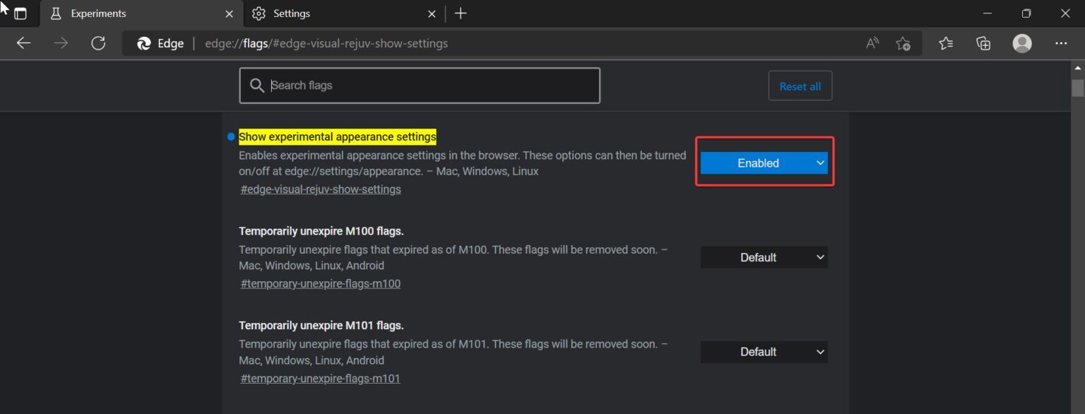 How to enable blur tabs and rounded corners on Microsoft Edge ...