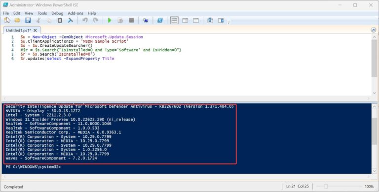How To View Pending Updates Using Powershell In Windows 1110 Technoresult