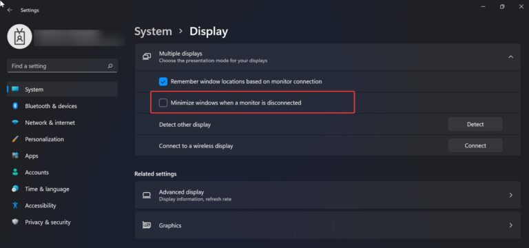 How to Disable minimize windows when a monitor is disconnected feature ...