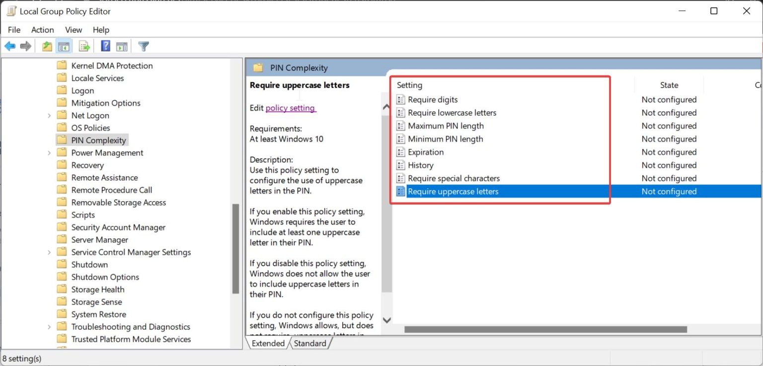 How to Enable PIN Complexity in Windows 11? - Technoresult