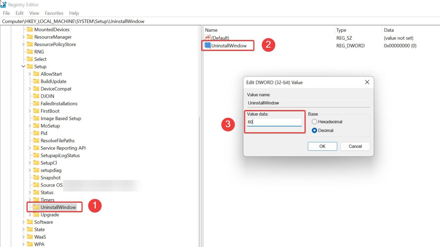 Extend Rollback to Windows 10 time limit in Windows 11 - Technoresult