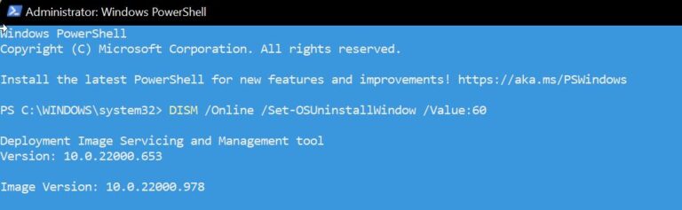 Extend Rollback to Windows 10 time limit in Windows 11 - Technoresult
