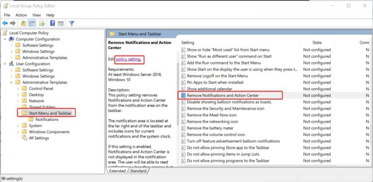 How to Disable Notification center in Windows 11? - Technoresult
