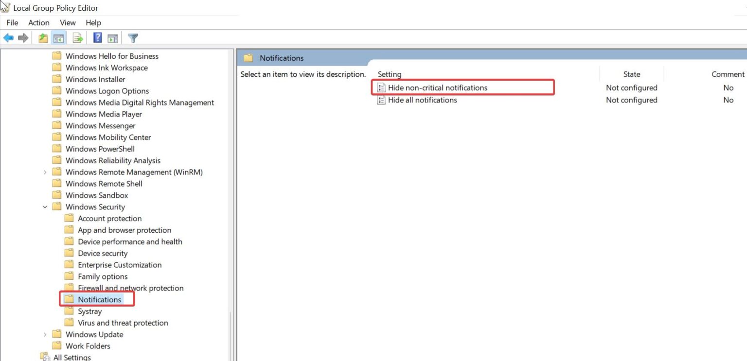 How to Disable Non-critical notifications from Windows Security ...