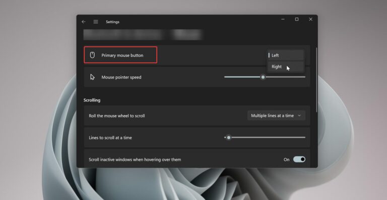 How to Switch Mouse Primary buttons in Windows 11? - Technoresult