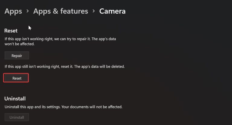 How fix Can’t start your camera error in Windows 11? - Technoresult