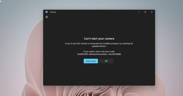 How fix Can’t start your camera error in Windows 11? - Technoresult