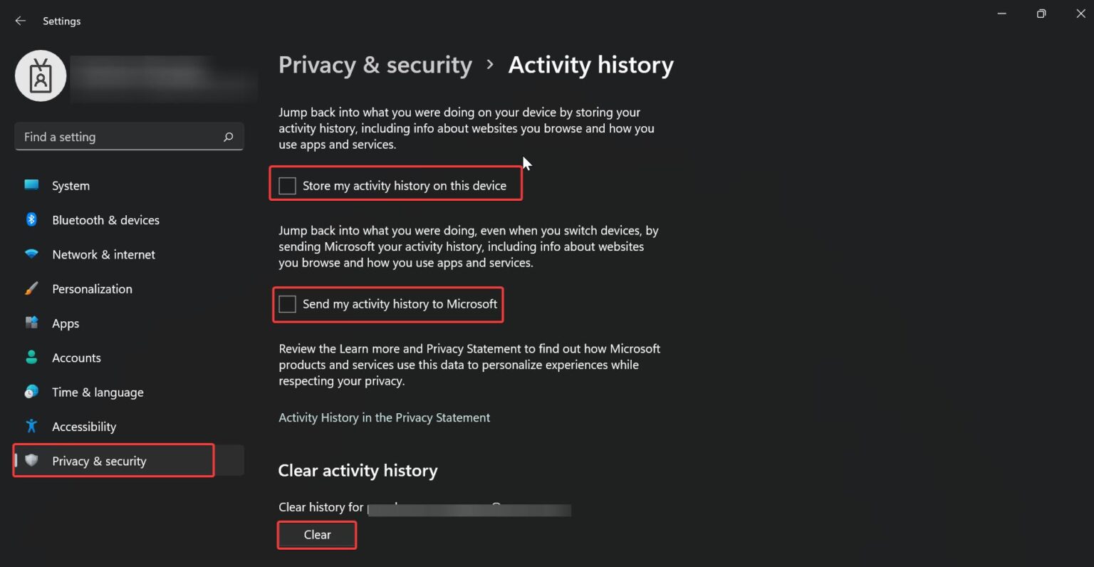 How to Clear Activity History in Windows 11? - Technoresult