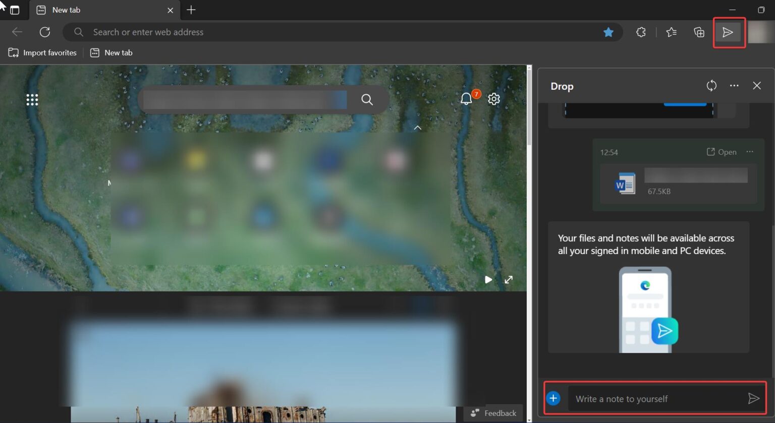 Enable and Use Drop feature in Microsoft Edge - Technoresult