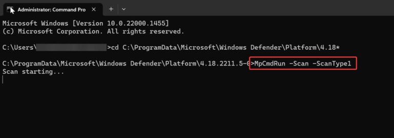 How to Scan for Virus using Command prompt in Windows 11? - Technoresult
