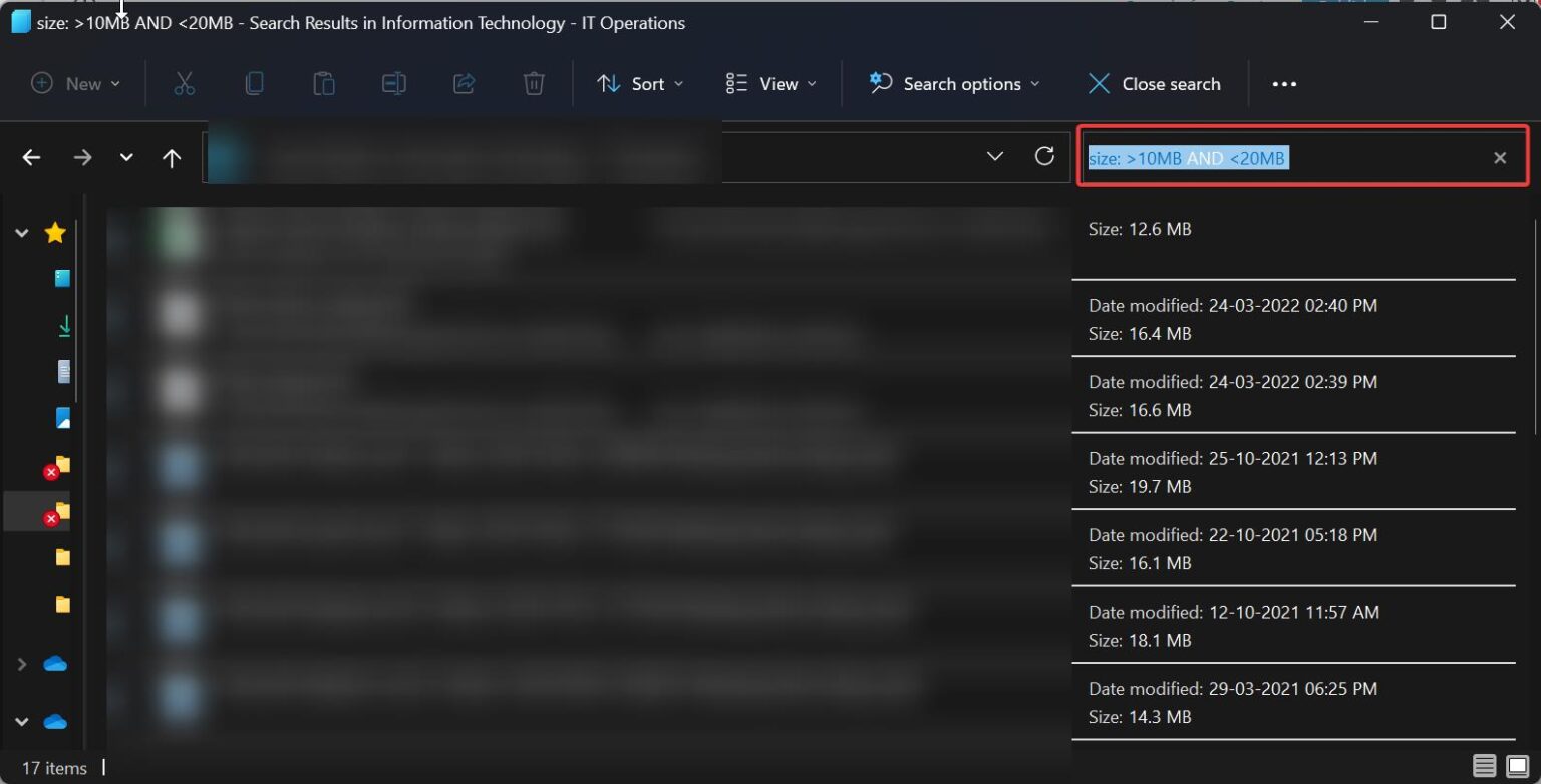 How to use File Explorer size filter in Windows 11? - Technoresult