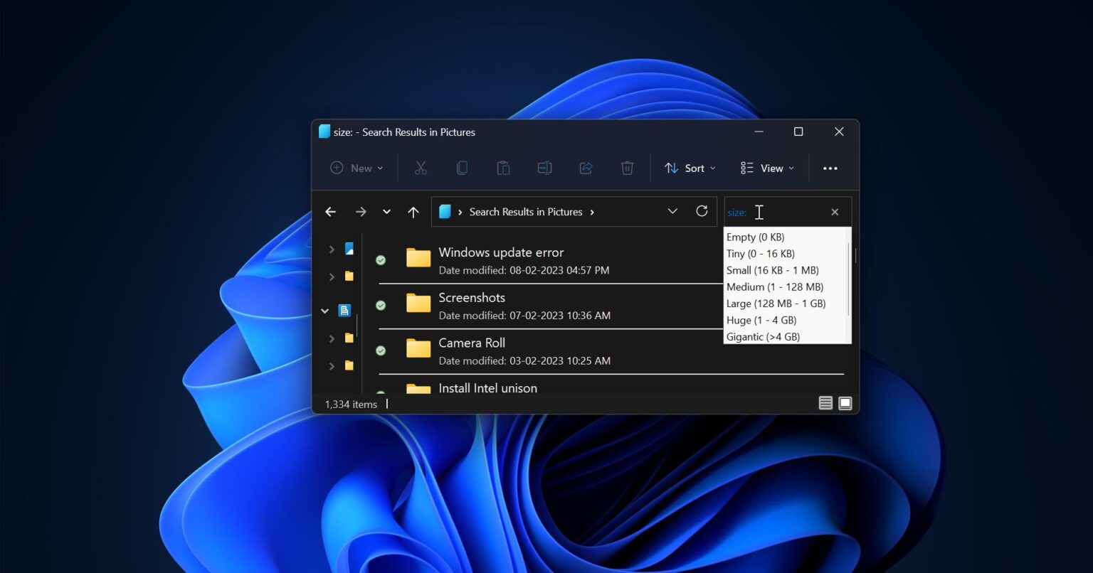 How To Use File Explorer Size Filter In Windows 11 Technoresult