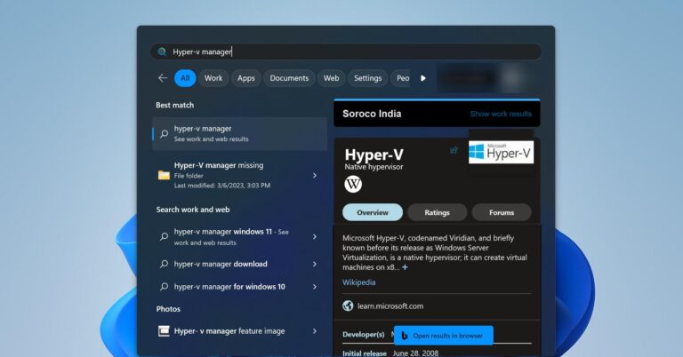 Fix Hyper-V Manager missing in Windows 11 - Technoresult