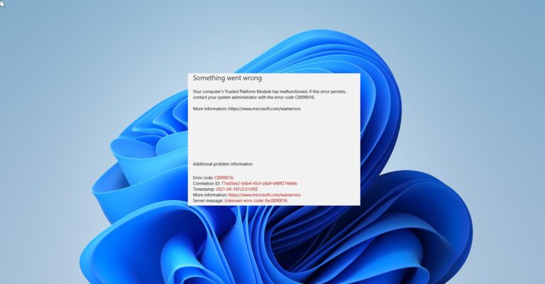 Fix Something went wrong error code C0090016 in Windows 11/10 ...