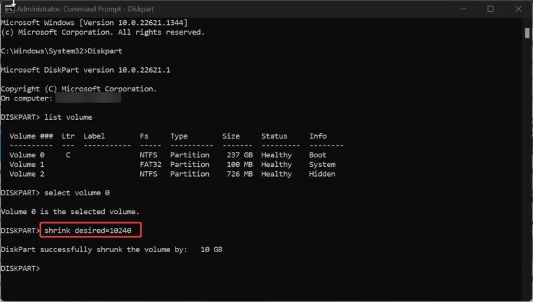 How to Shrink Drive in Windows 11 using Command Prompt? - Technoresult