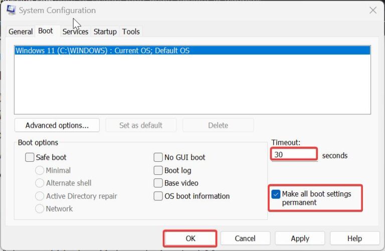 How To Modify Boot Menu Timeout In Windows 1110 Technoresult