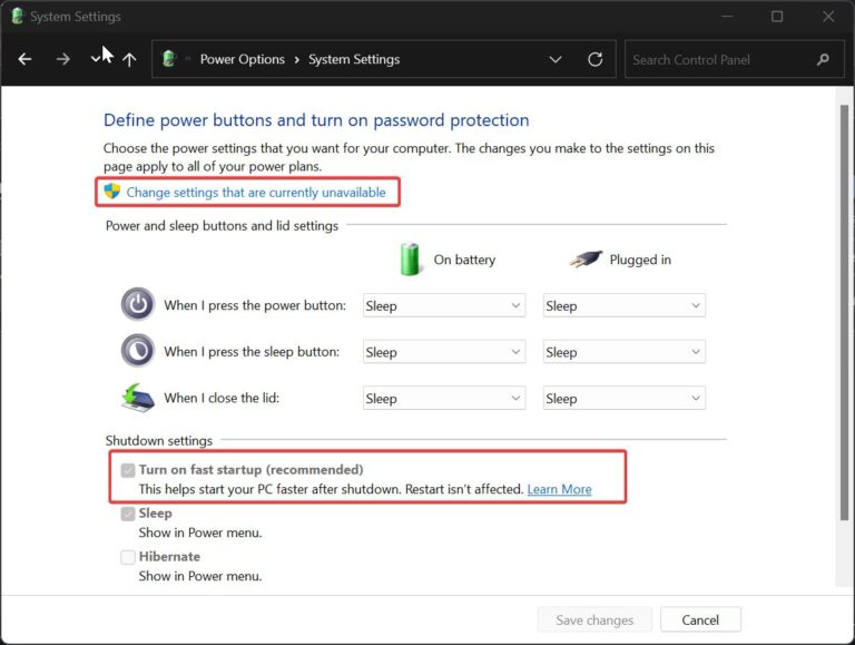 How to Fix Fast Startup Option missing in Windows 11? - Technoresult
