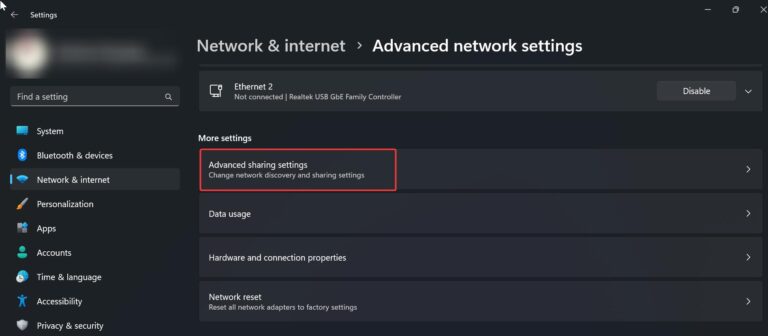 How to Disable Password Protected Sharing in Windows 11/10? - Technoresult