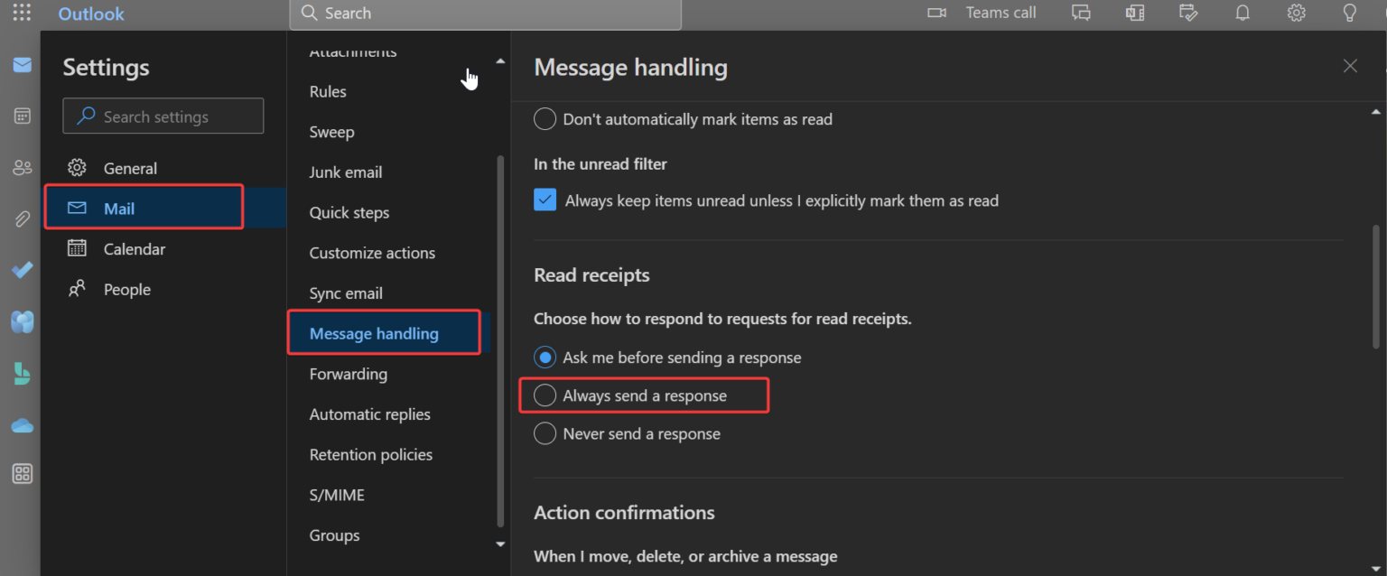 How to Enable Read Receipts for Mail in Outlook? - Technoresult