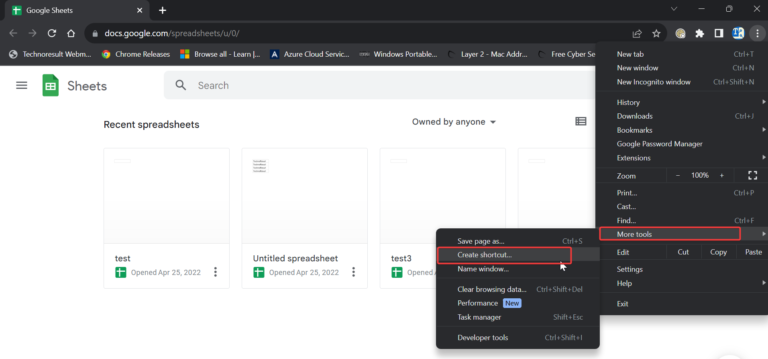How to install Google Spreadsheets as a Desktop app in Windows 11/10 ...