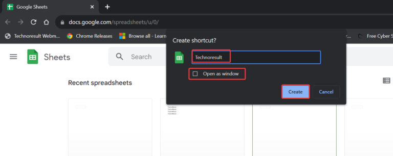How to install Google Spreadsheets as a Desktop app in Windows 11/10 ...