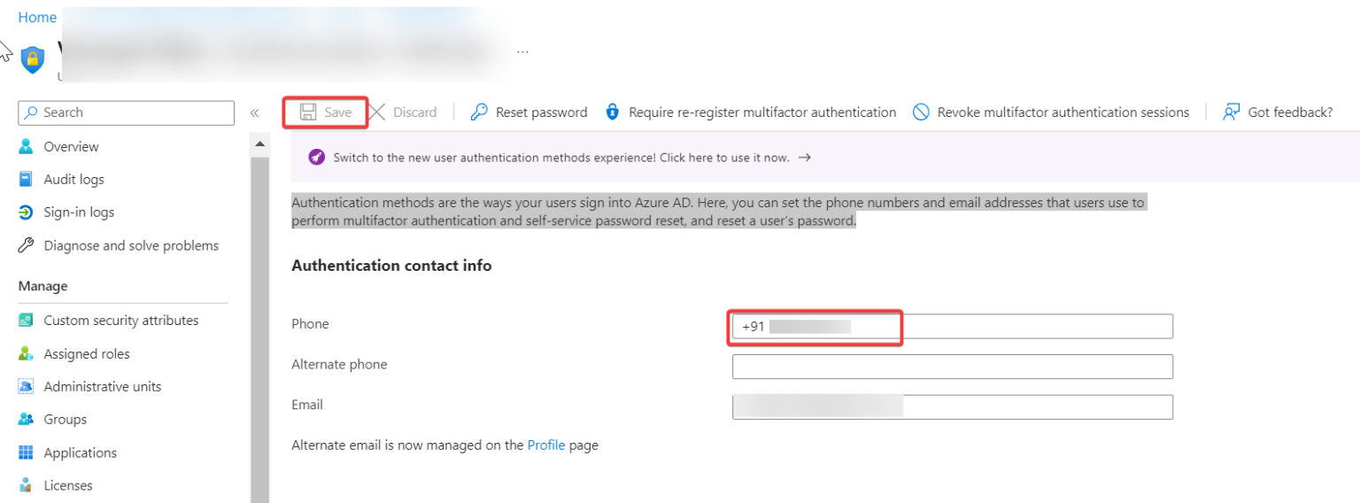 How to Change MFA Authentication Phone Number in Azure? - Technoresult