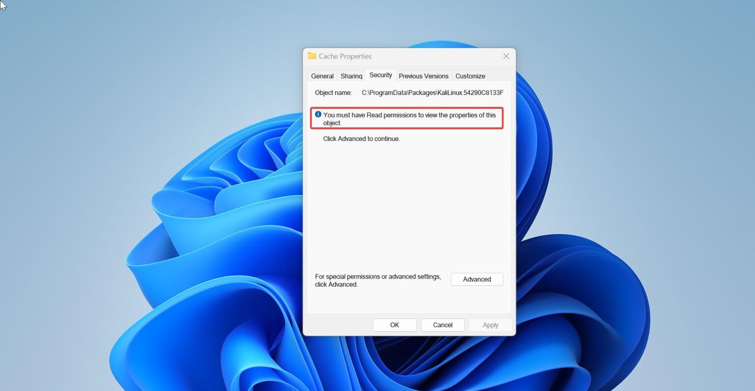 Fix You must have Read permissions to view the Properties of the object - Technoresult