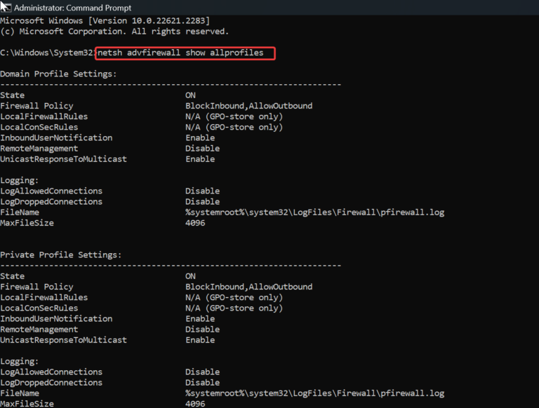 How to check the Firewall status using cmd in Windows 11? - Technoresult