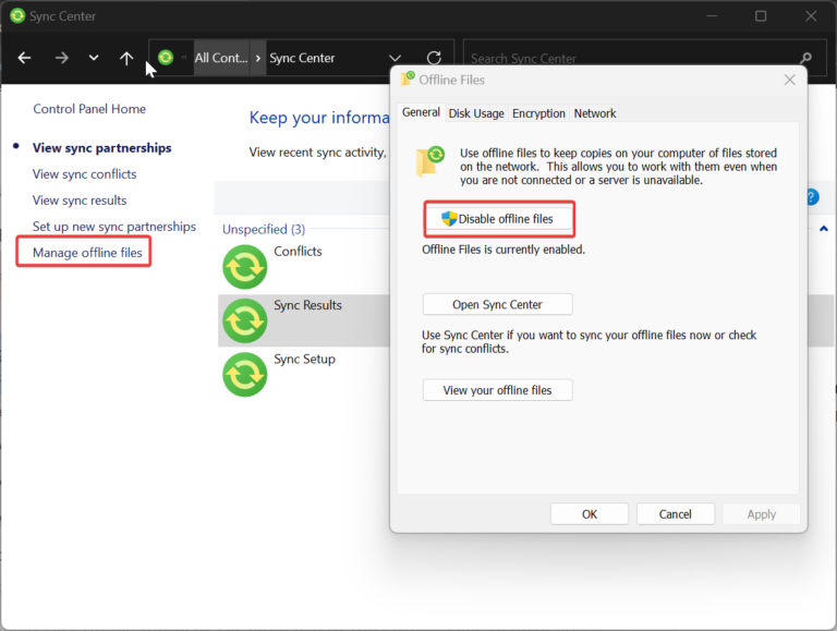 How to Disable Windows Sync Center (Mobsync.exe) in Windows 11? - Technoresult